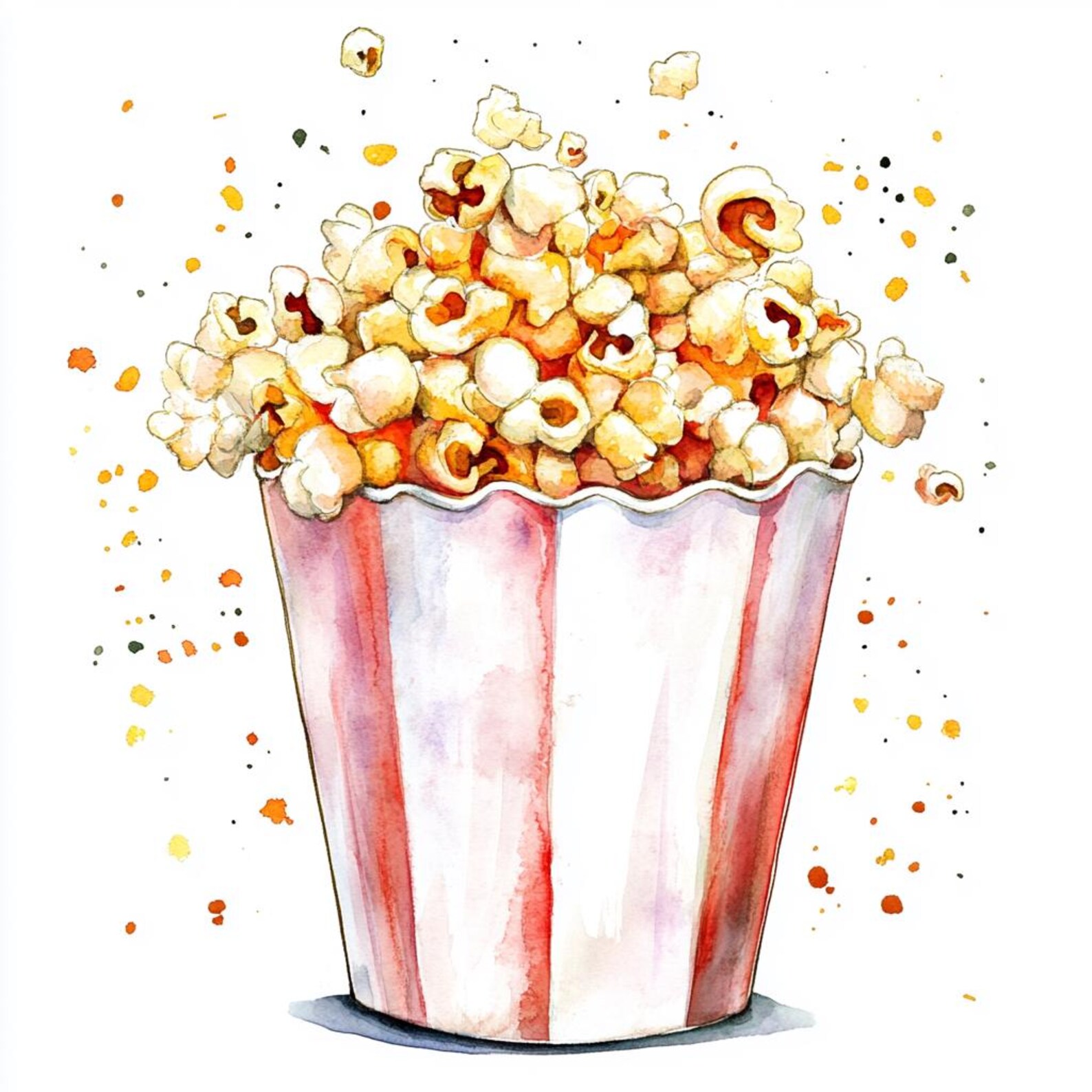 10 Printable Popcorn, Popcorn Print, Popcorn in Bowl, High Quality PNG ...