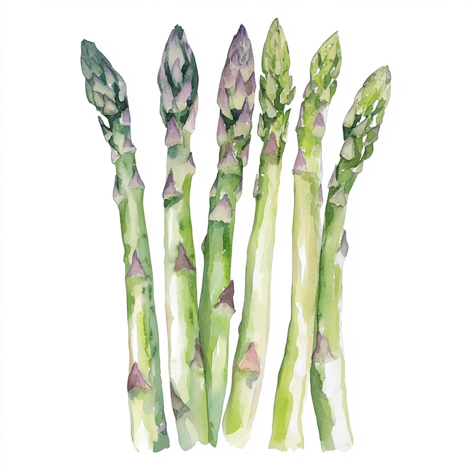 10 Printable Asparagus, Vegetables Art, Asparagus Print, High Quality ...