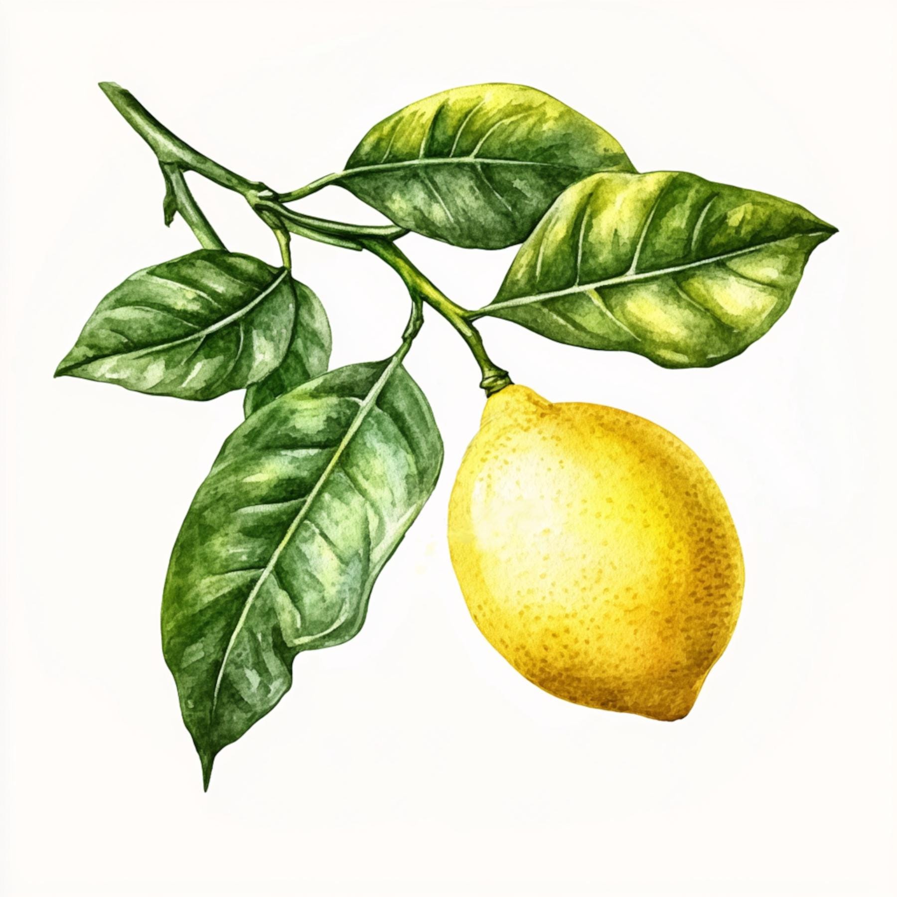 10 Printable Lemons, Fruit Art, Lemon Branch Print, High Quality PNG ...