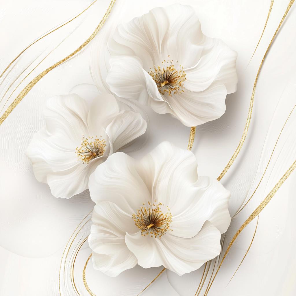 10 Printable Watercolor White Flowers, Watercolor Flower, Abstracts Art ...