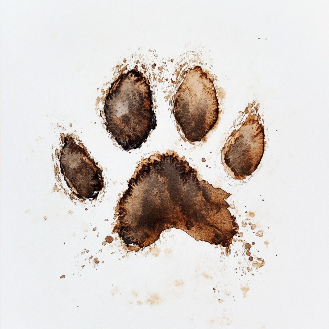 10 Printable Dogs Paws Print, Paws Print Clipart, Watercolor Dog Paw ...