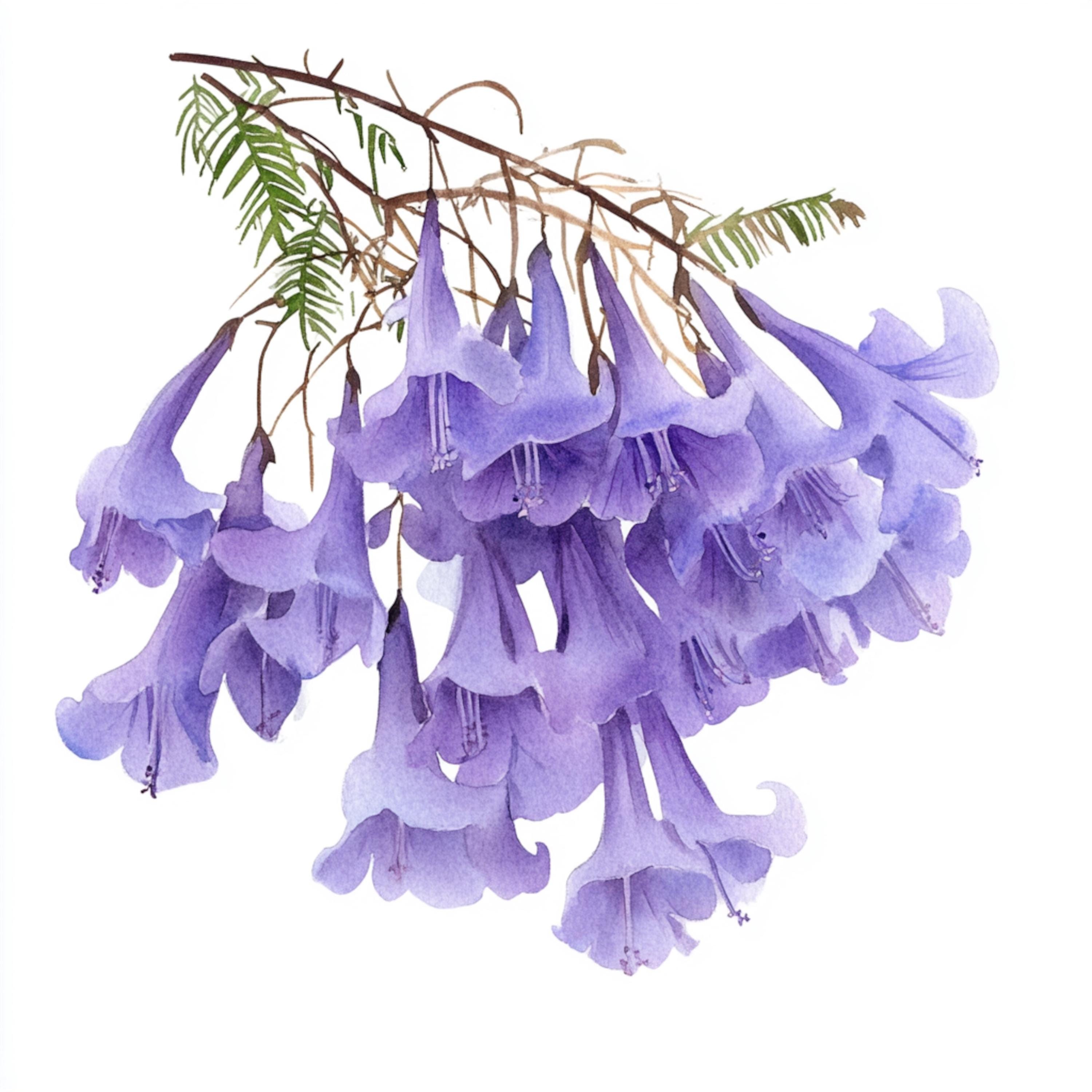 10 Printable Jacaranda, Purple Flower Tree Print, Watercolor Jacaranda ...