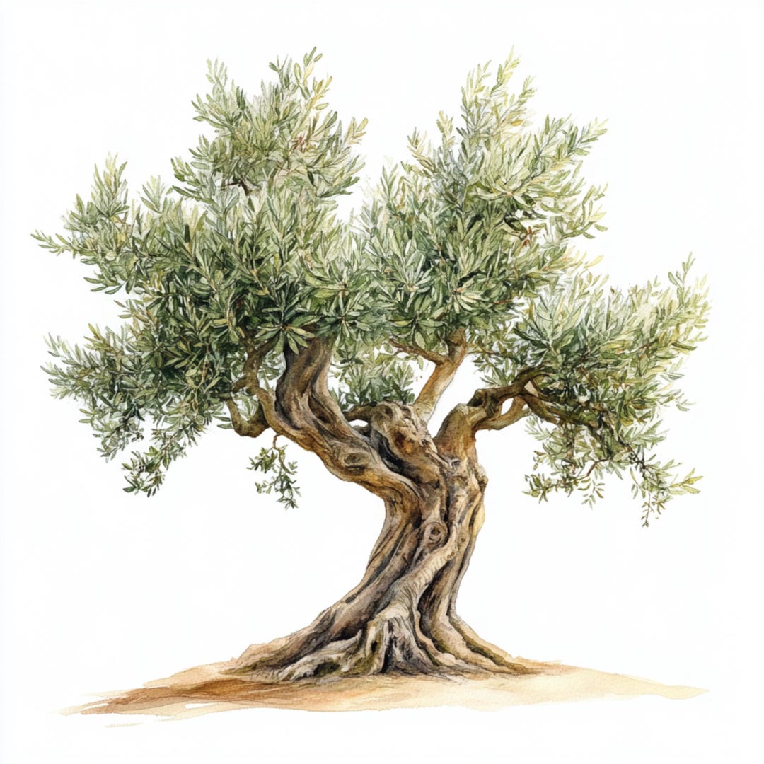10 Printable Olive Tree, Olive Tree Print, Watercolor Olive Tree, Olive ...