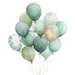 10 Printable Balloons Bundle, Watercolor Clipart, Sage Green Balloons ...