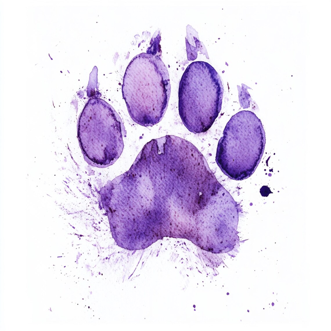10 Printable Dogs Paws Print, Paws Print Clipart, Watercolor Dog Paw ...