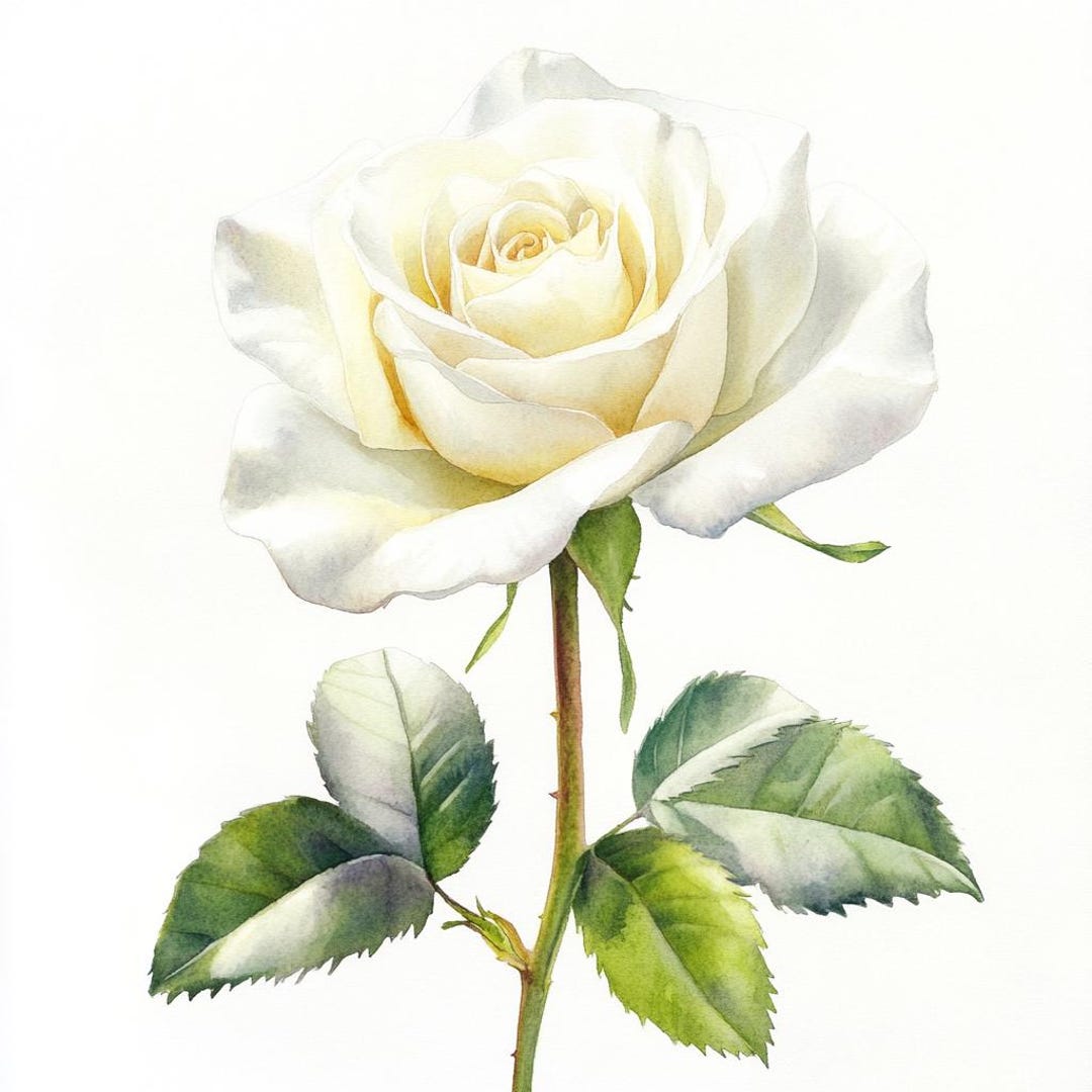 10 Printable Rose Flower, White Roses Art, White Roses Jpgs, Summer ...