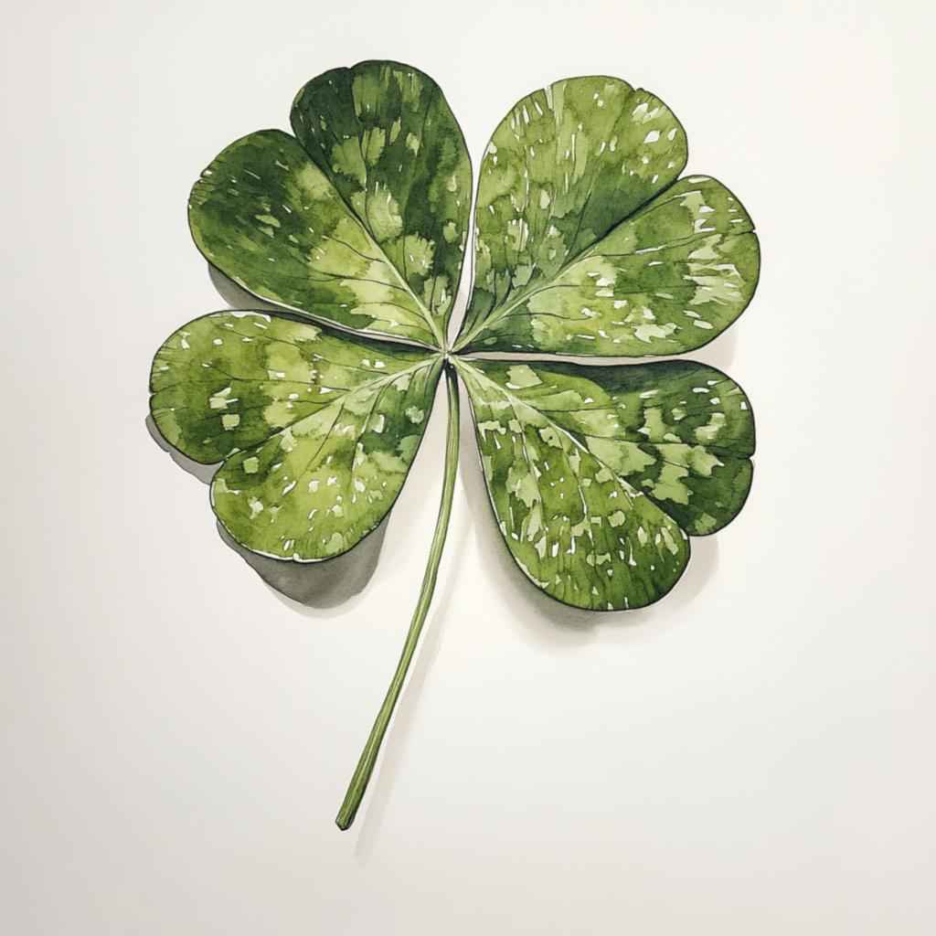 10 Printable Clover, Green Leaf Art, Watercolor Spring Clover, Lucky ...