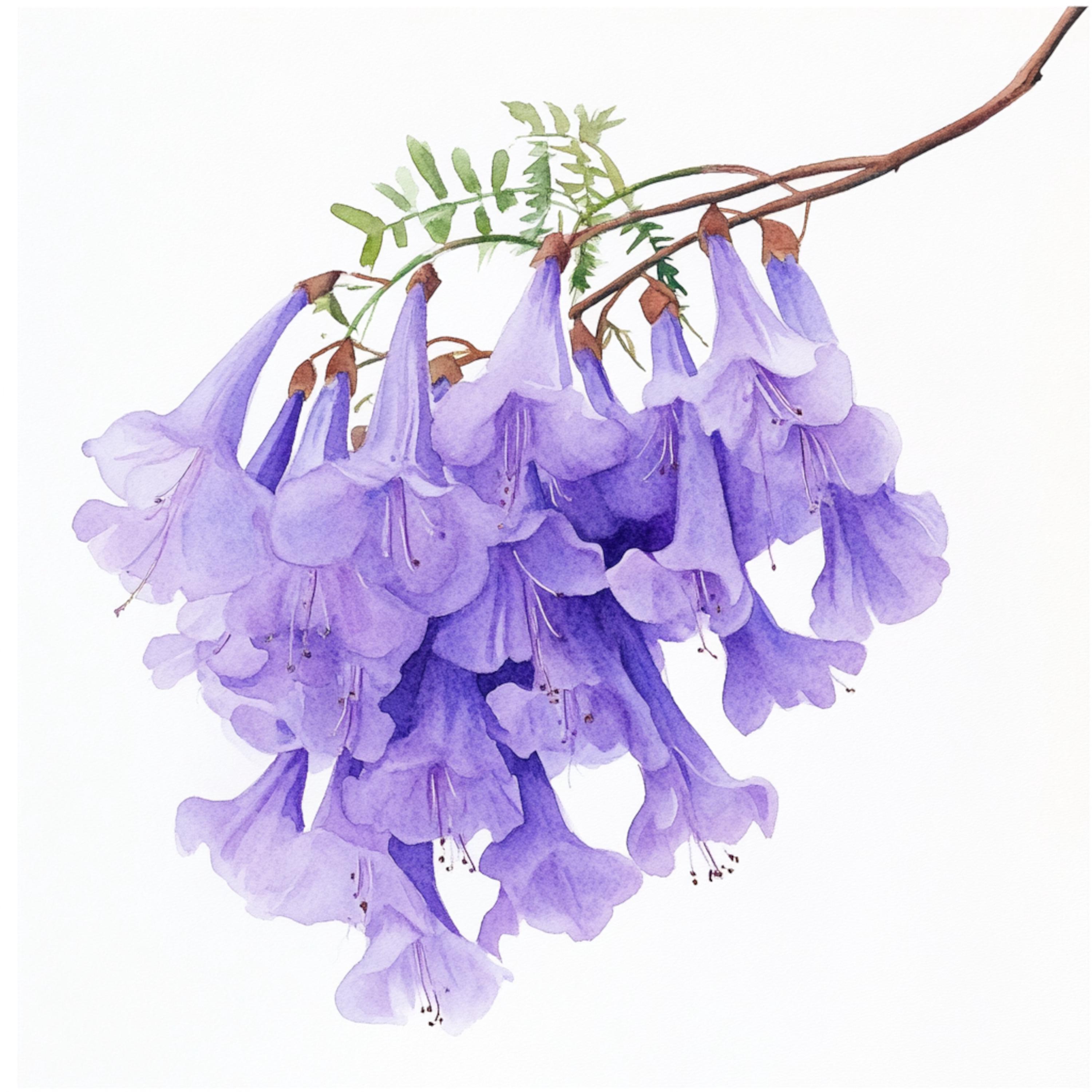 10 Printable Jacaranda, Purple Flower Tree Print, Watercolor Jacaranda ...