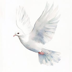 10 Printable Dove Art, Dove Watercolor Clipart, High Quality PNG JPG ...