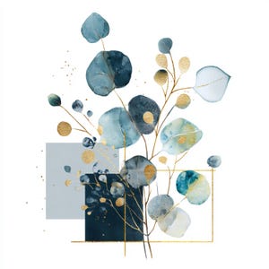 10 Printable Abstract, Abstract Christmas Art, Watercolor Christmas ...