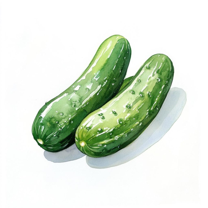 10 Printable Cucumbers, Vegetables Art, Cucumbers Print, High Quality ...