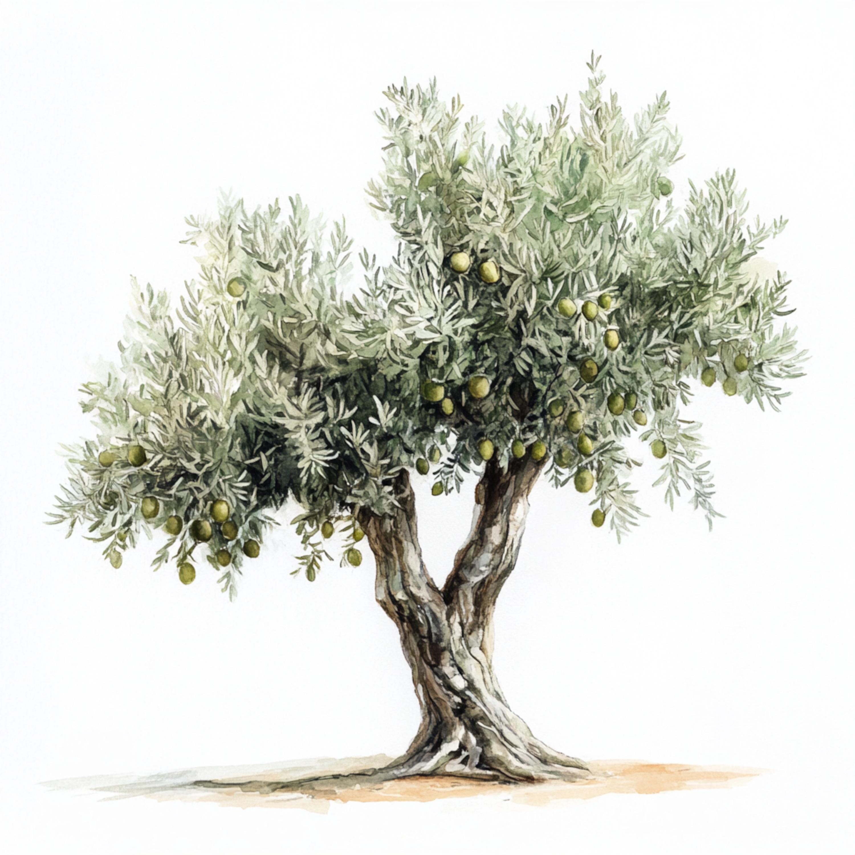 10 Printable Olive Tree, Olive Tree Print, Watercolor Olive Tree, Olive ...