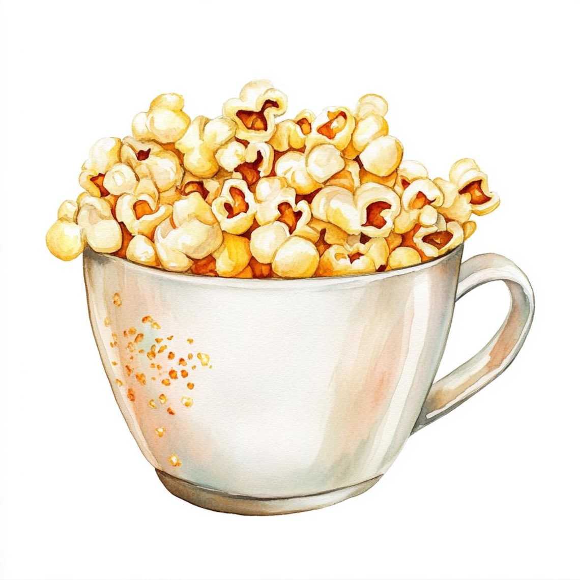 10 Printable Popcorn, Popcorn Print, Popcorn in Bowl, High Quality PNG ...