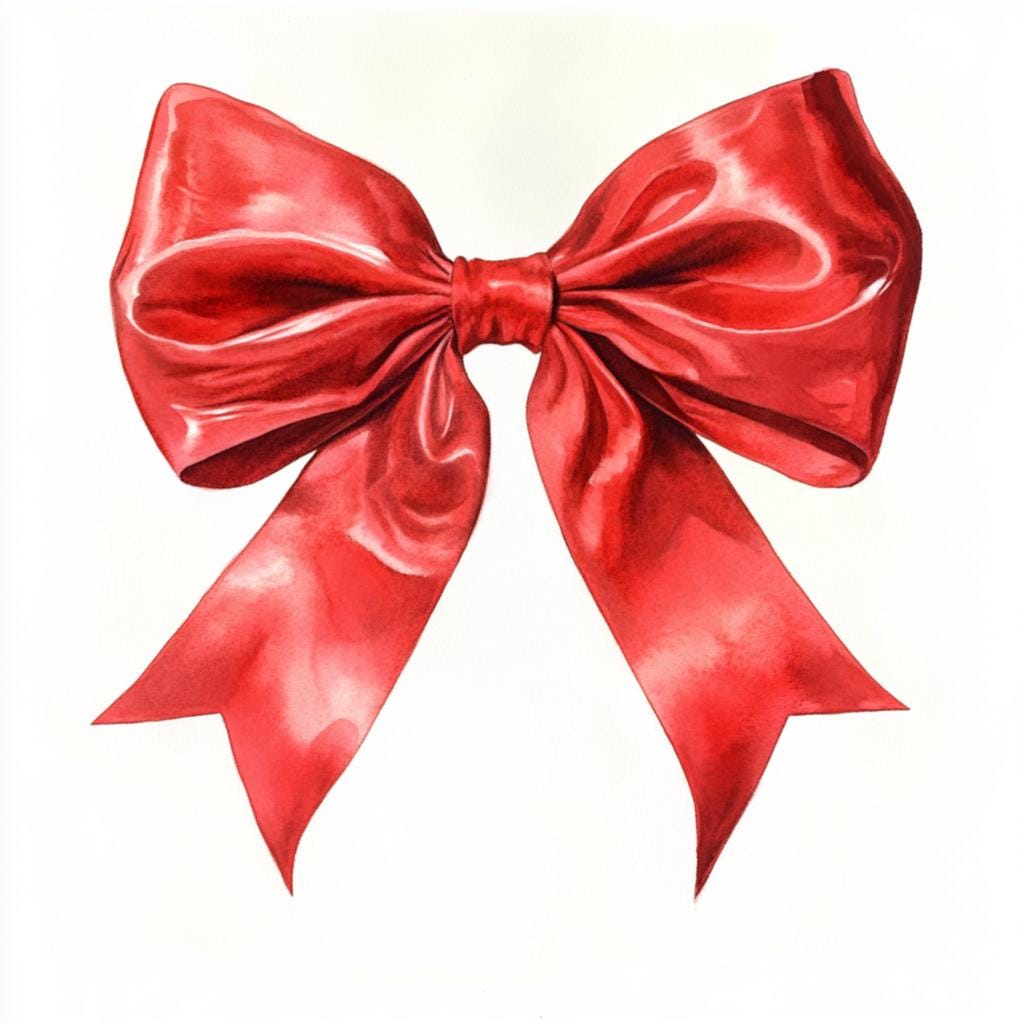 10 Printable Red Bows, Watercolor Red Bows Art, Red Bows Clipart, Red ...