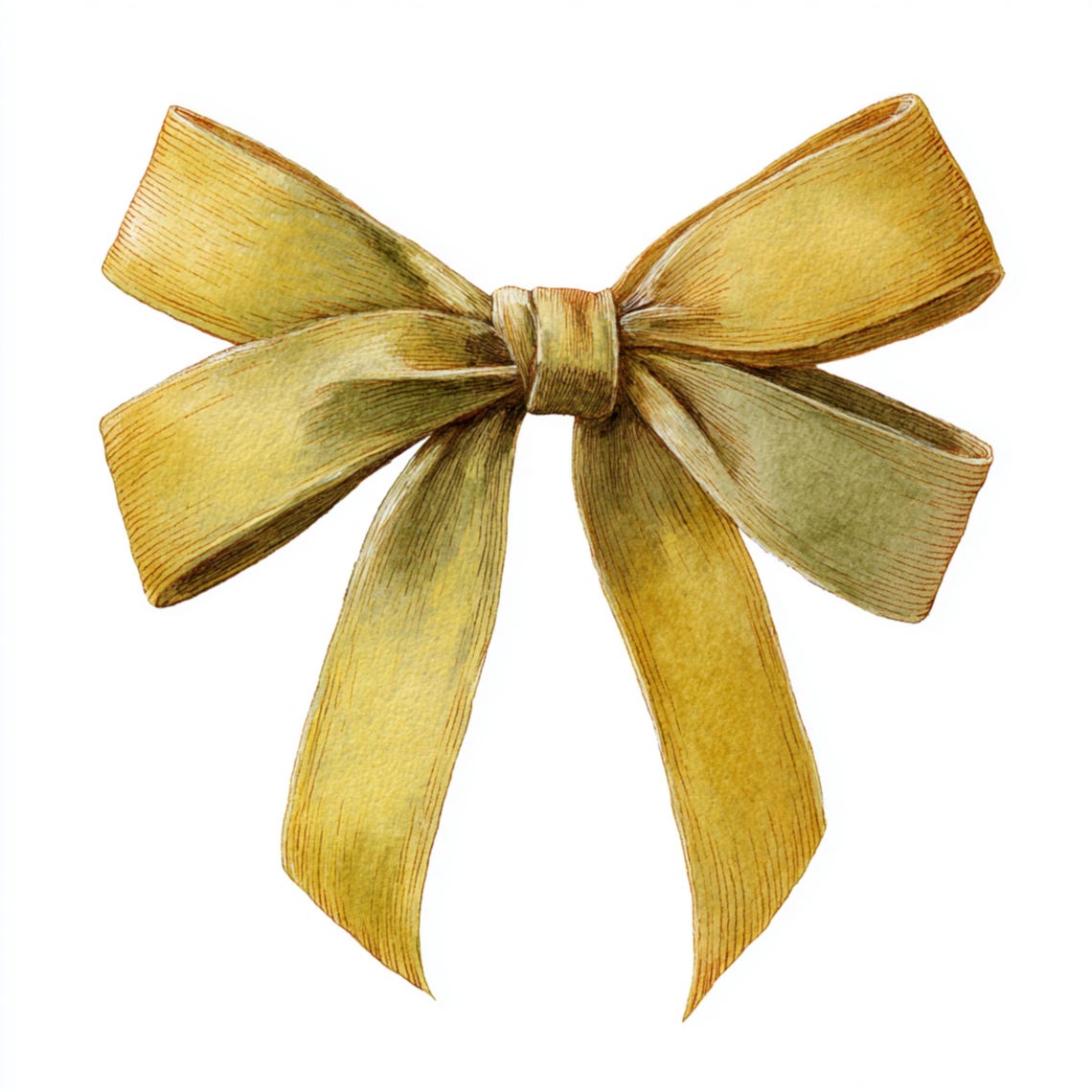 10 Printable Gold Bow Clipart, Watercolor Gold Bows Art, Gold Bows ...