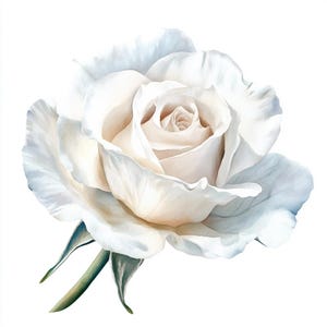 10 Printable Rose Flower, White Roses Art, White Roses Jpgs, Summer ...