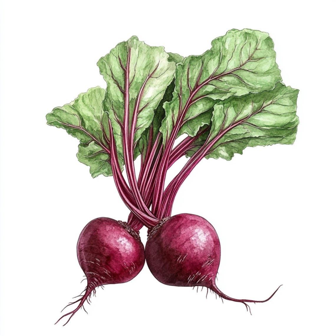 10 Printable Beets, Vegetables Art, Beets Root Print, Watercolor Food ...