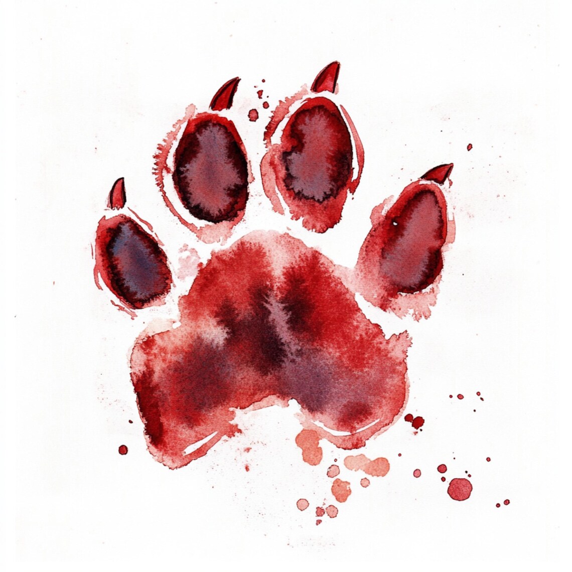 10 Printable Dogs Paws Print, Paws Print Clipart, Watercolor Dog Paw ...