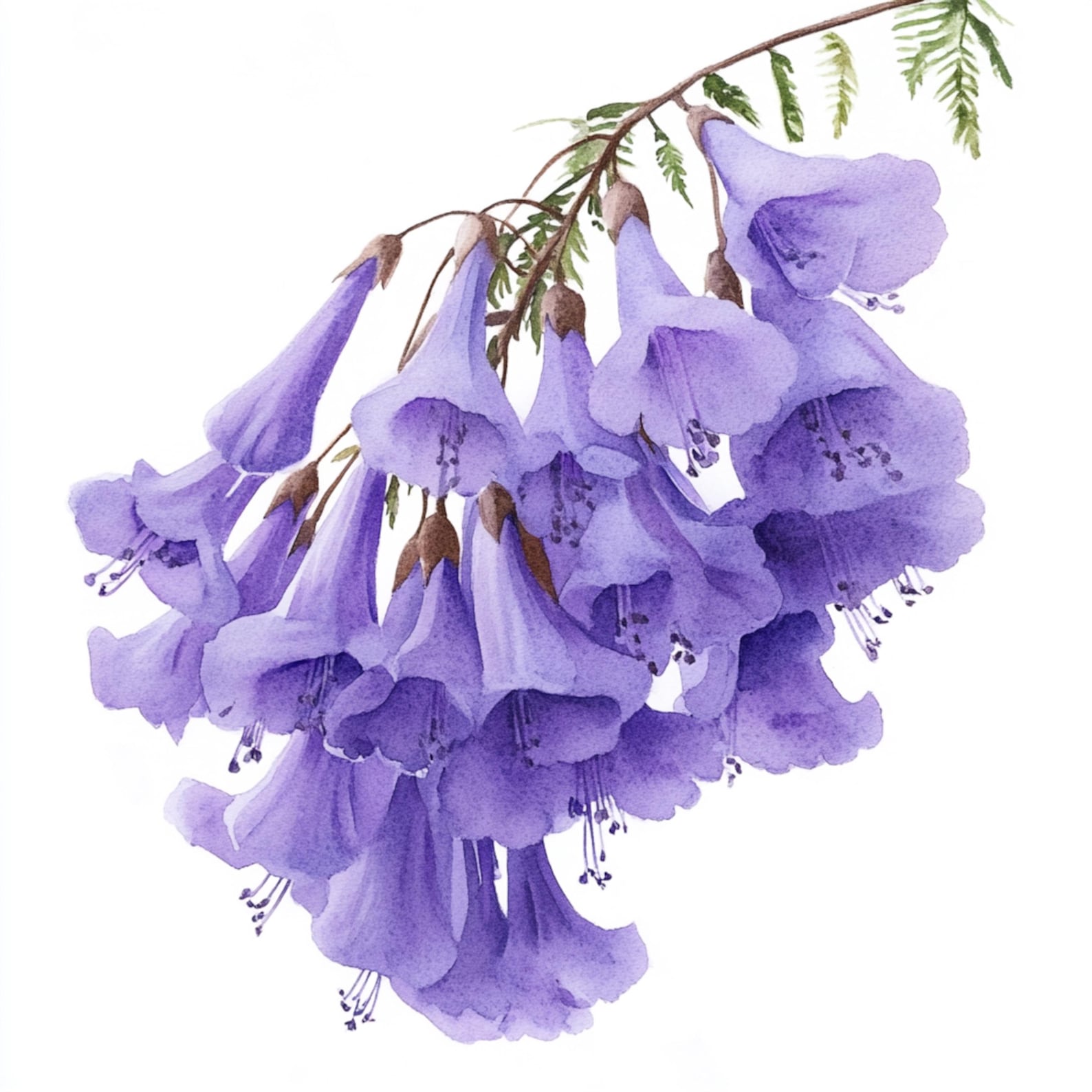 10 Printable Jacaranda, Purple Flower Tree Print, Watercolor Jacaranda ...