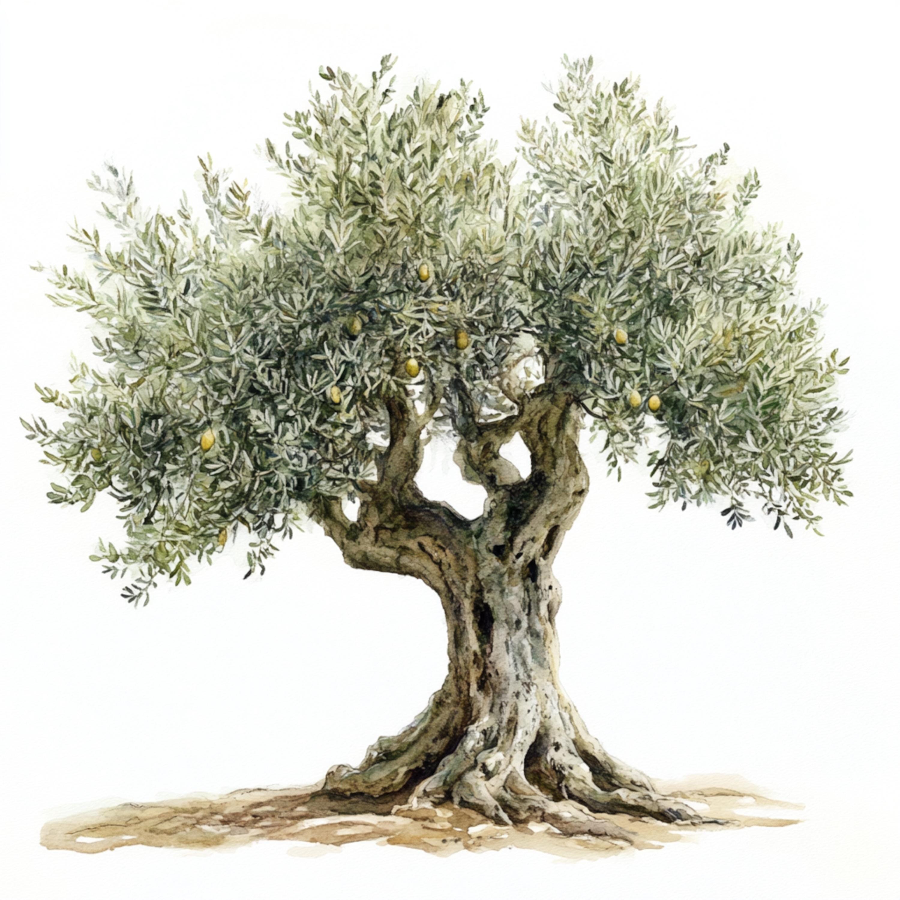 10 Printable Olive Tree, Olive Tree Print, Watercolor Olive Tree, Olive ...