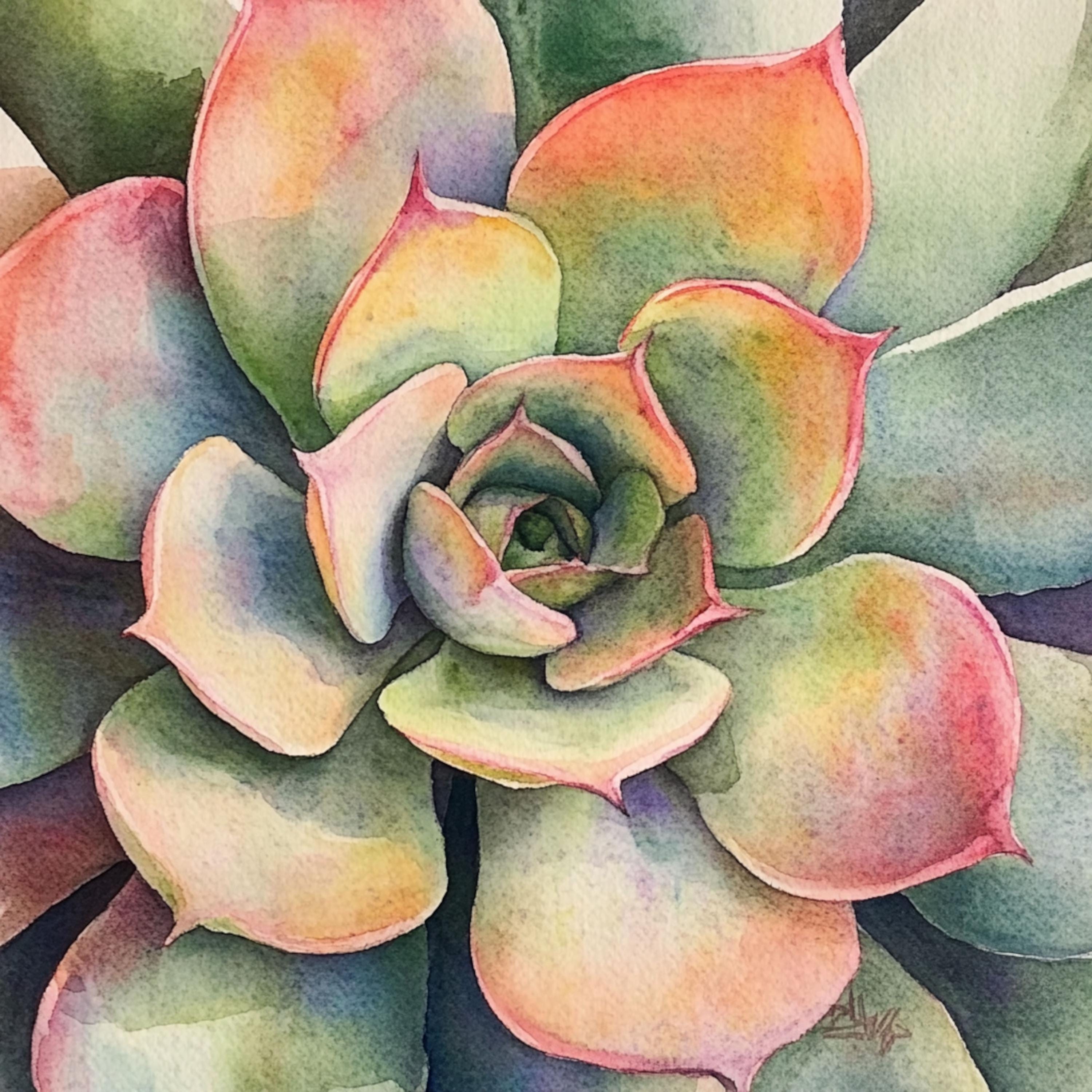 10 Printable Succulent, Green Succulent Art, Watercolor Succulent ...