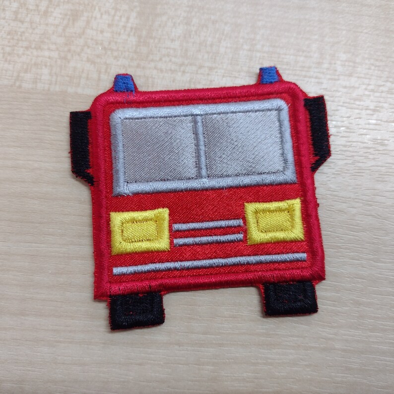 1 X Fire Engine Fireman Truck Front View Patch Motif Sewing Trimming - Etsy
