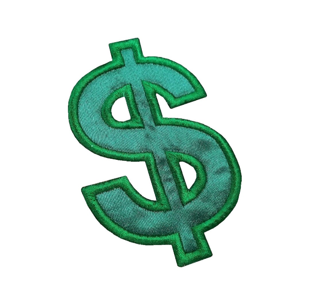 Dollar Sign Logo *choice of Different Colours* Patch Motif Sewing ...