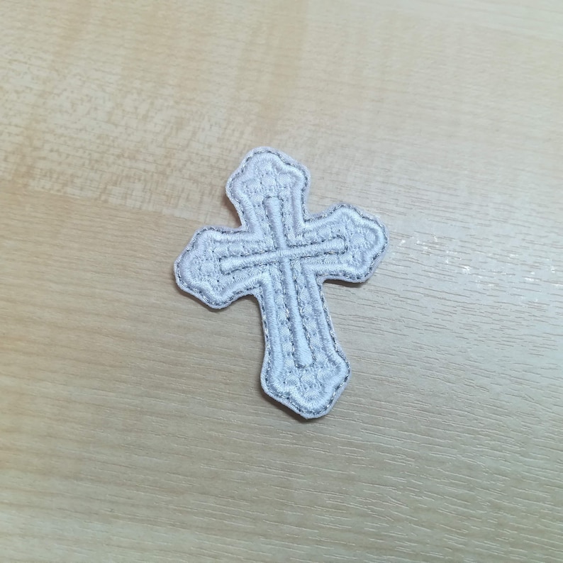 1 X Religious Holy Fancy Satin Cross Metallic Trim Patch Motif - Etsy