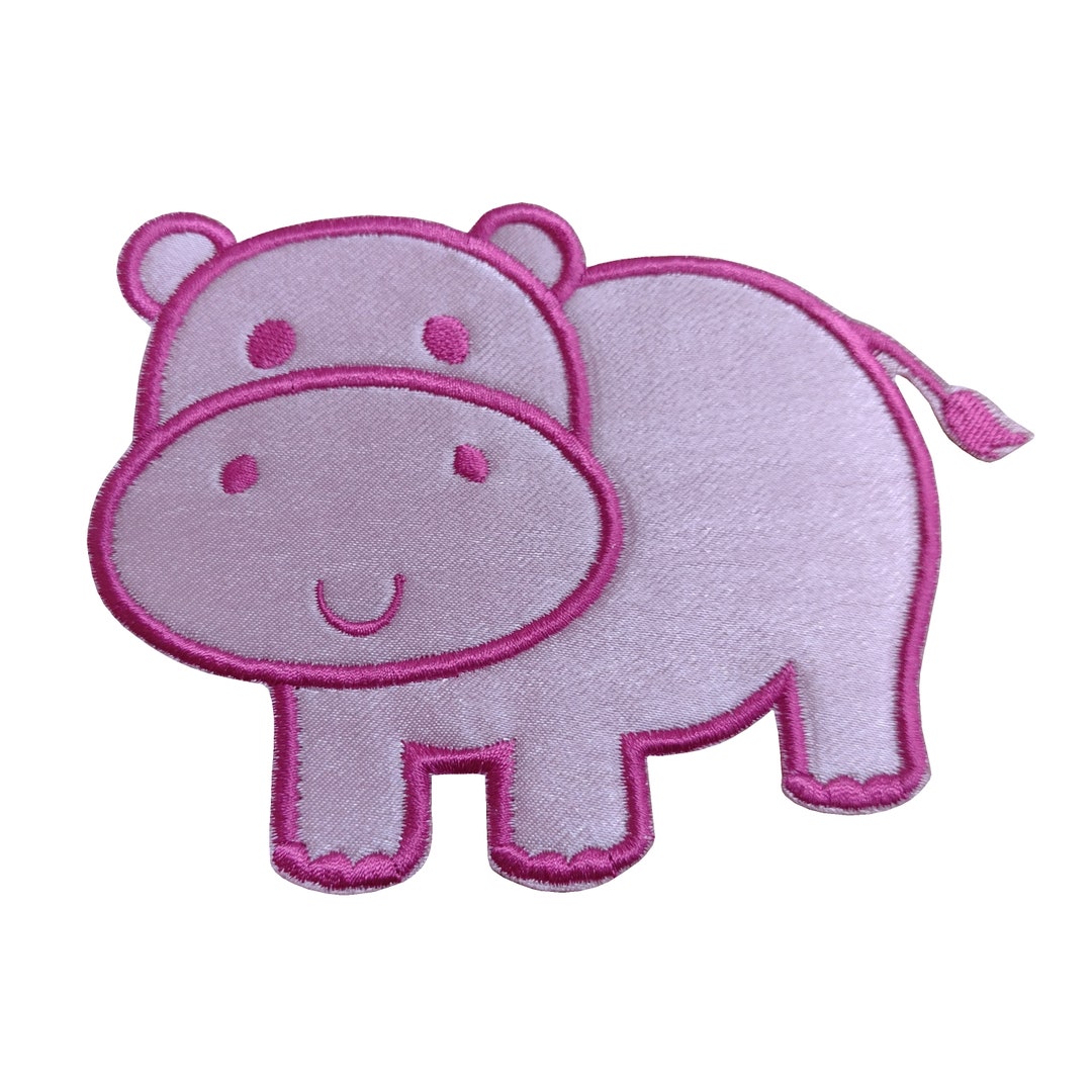 1 X Cute Hippopotamus Hippo Outline Patch Motif Sewing Trimming - Etsy