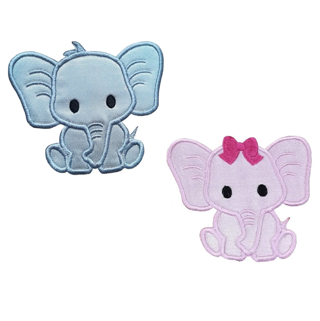 1 X Cute Baby Elephant Baby Nursery Zoo Animal Patch Motif Sewing ...