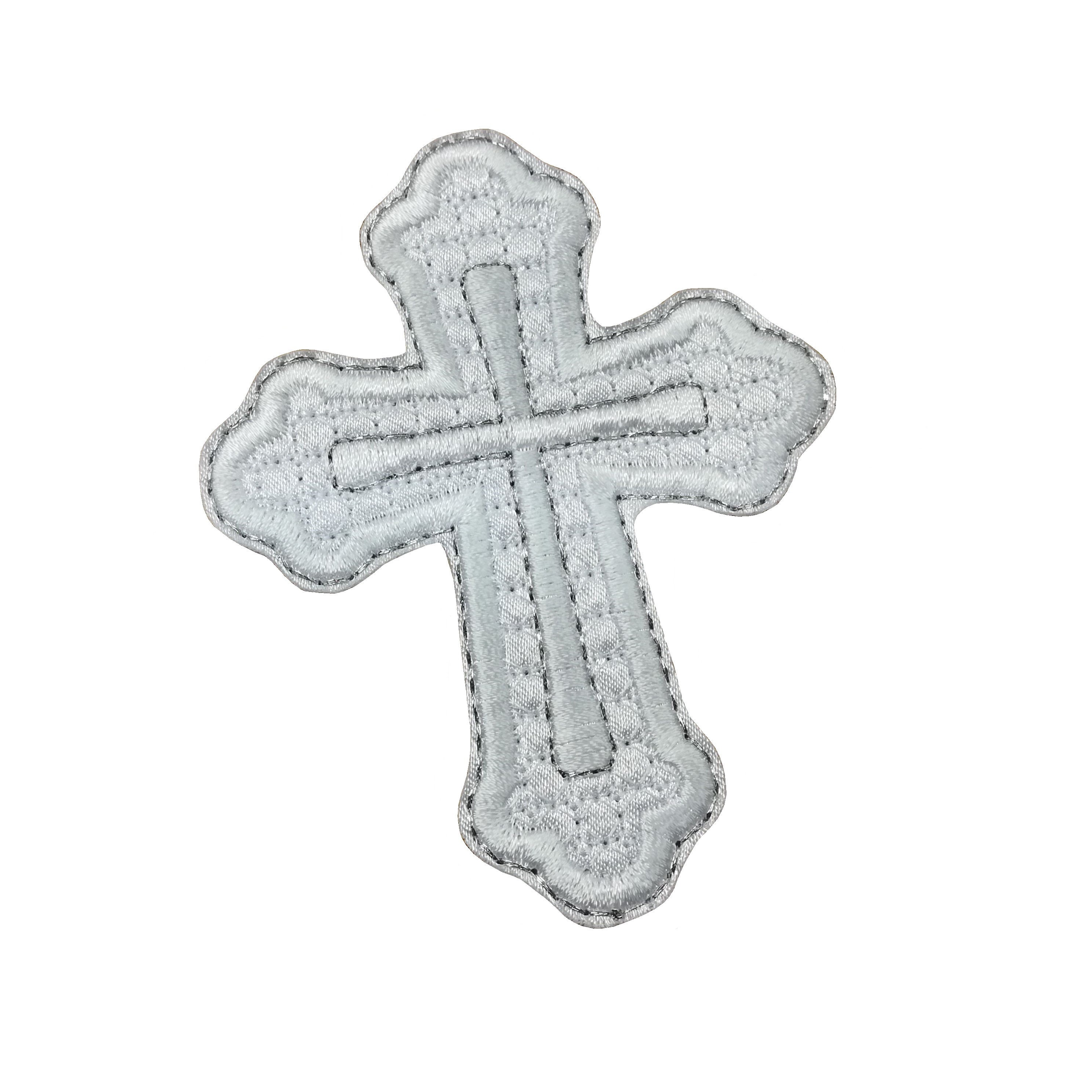 1 X Religious Holy Fancy Satin Cross Metallic Trim Sew | Etsy