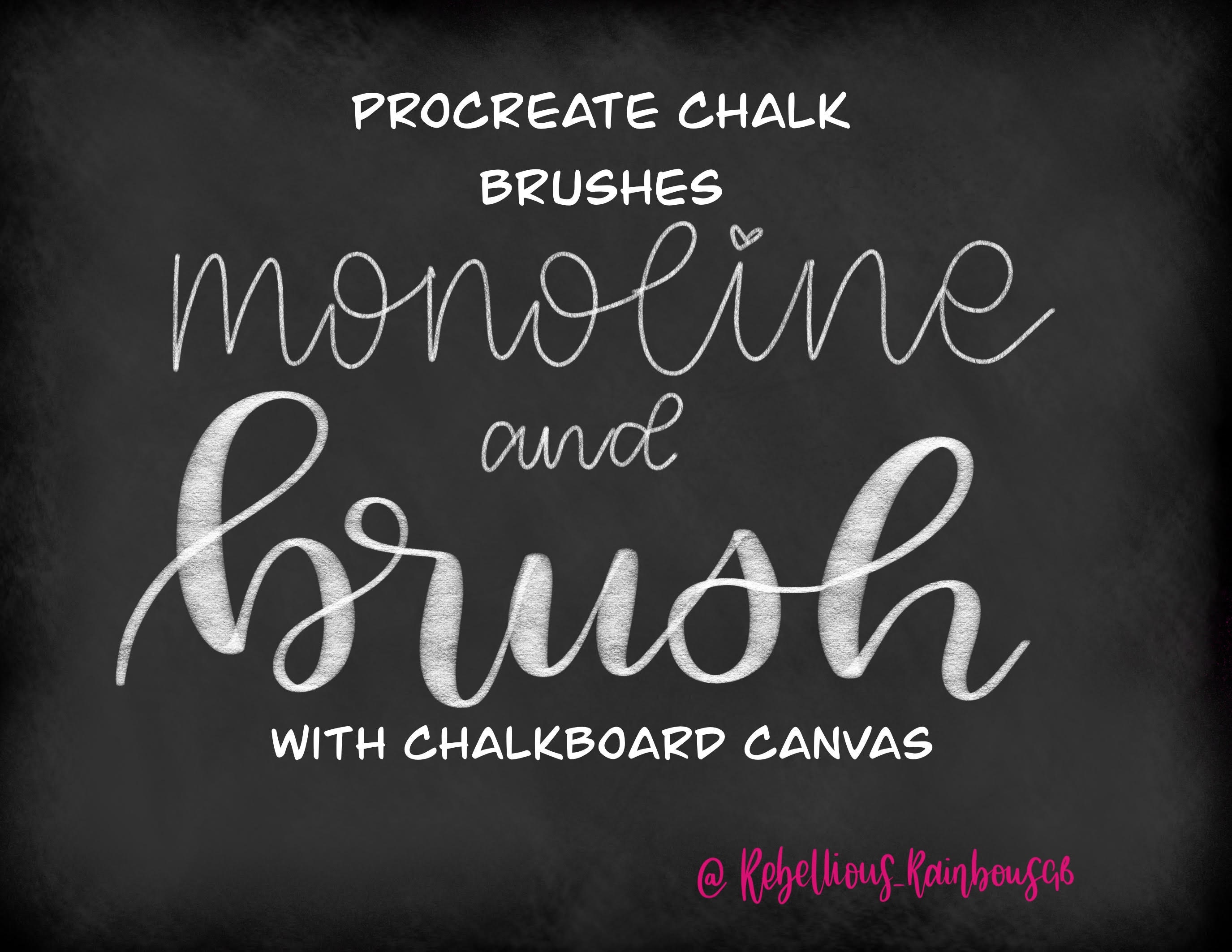 Procreate Brush Bundle Chalk Lettering Brushes Digital Chalk Board Art ...