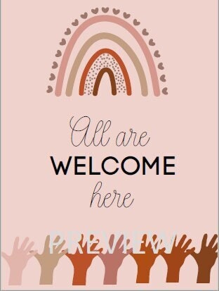 All Are Welcome Here - Etsy