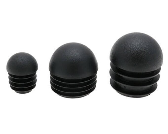 Round Domed Inserts, Plastic Chair Feet, Tube Insert, Furniture Feet, Ribbed Insert, Domed Tube ...