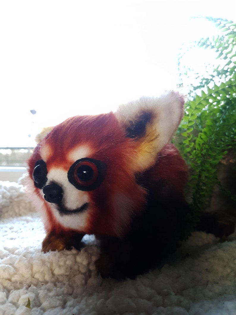 OOAK Red Panda Plushie Art Toy. Small Handmade Animal Plush - Etsy