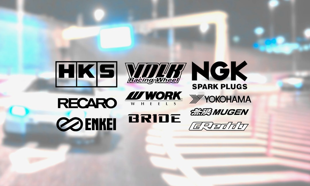 Popular JDM Aftermarket Car Part Brand Decal Sticker Bundle Pack - Etsy