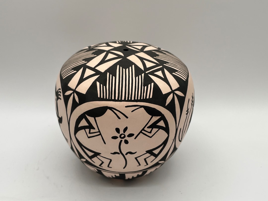 Native American Acoma Pottery Seed Bowl Clovis Garcia - Etsy