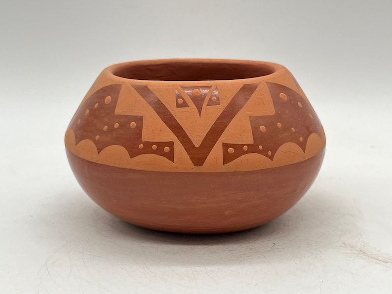 Native American Santa Clara Pottery Bowl Jerry M. Sisneros - Etsy