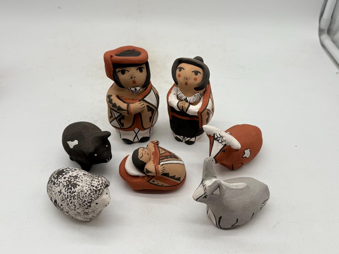 Native American Jemez Pottery Nativity Set Martilla Madalena - Etsy