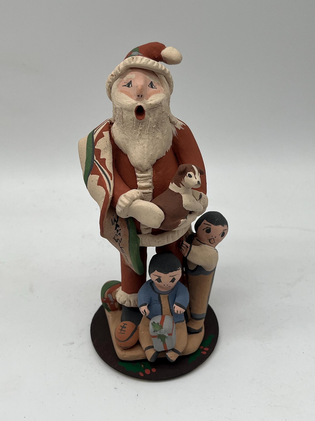 Native American Jemez Pottery Santa Claus Mary Lucero - Etsy