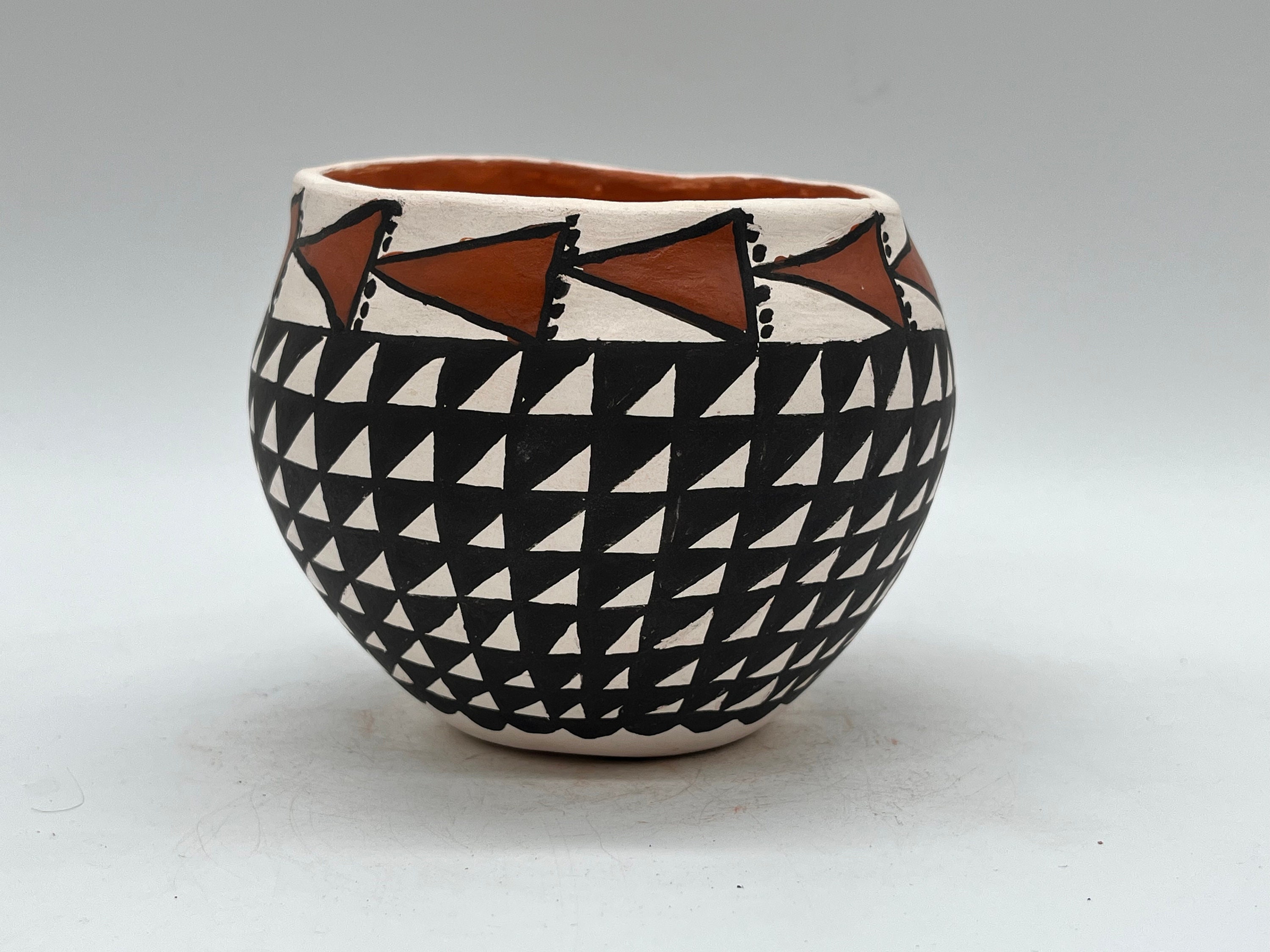 Native American Acoma Pottery Bowl Mildred Antonio - Etsy