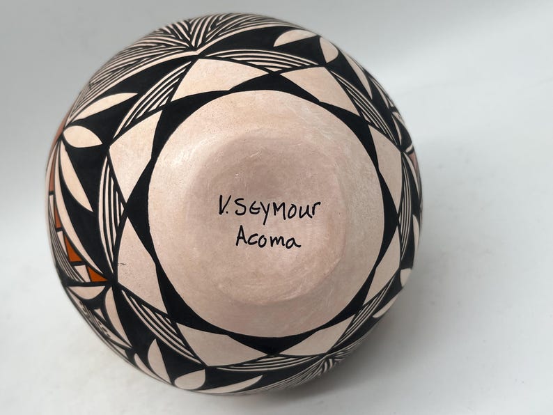 Native American Acoma Pottery Vase Vivian Seymour - Etsy