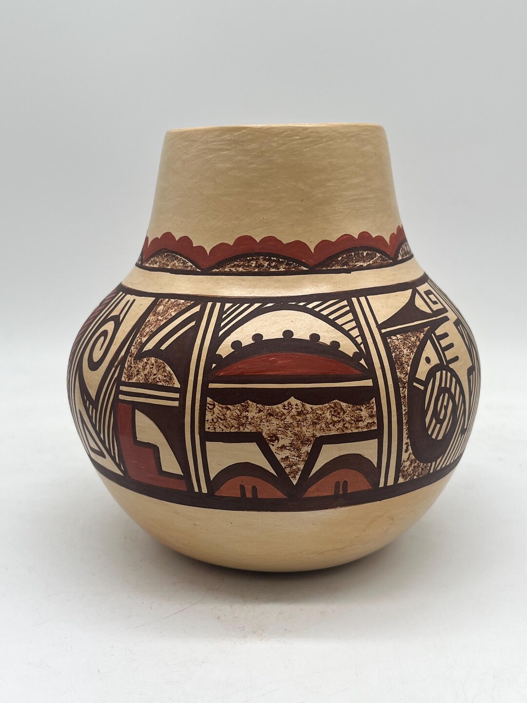 Native American Hopi Pottery Vase Dee Setalla - Etsy