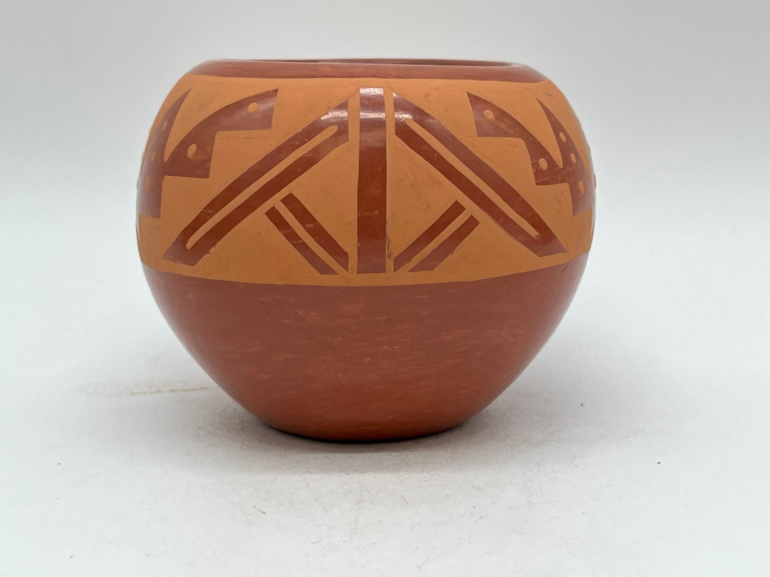 Native American Santa Clara Pottery Bowl Jerry M. Sisneros - Etsy