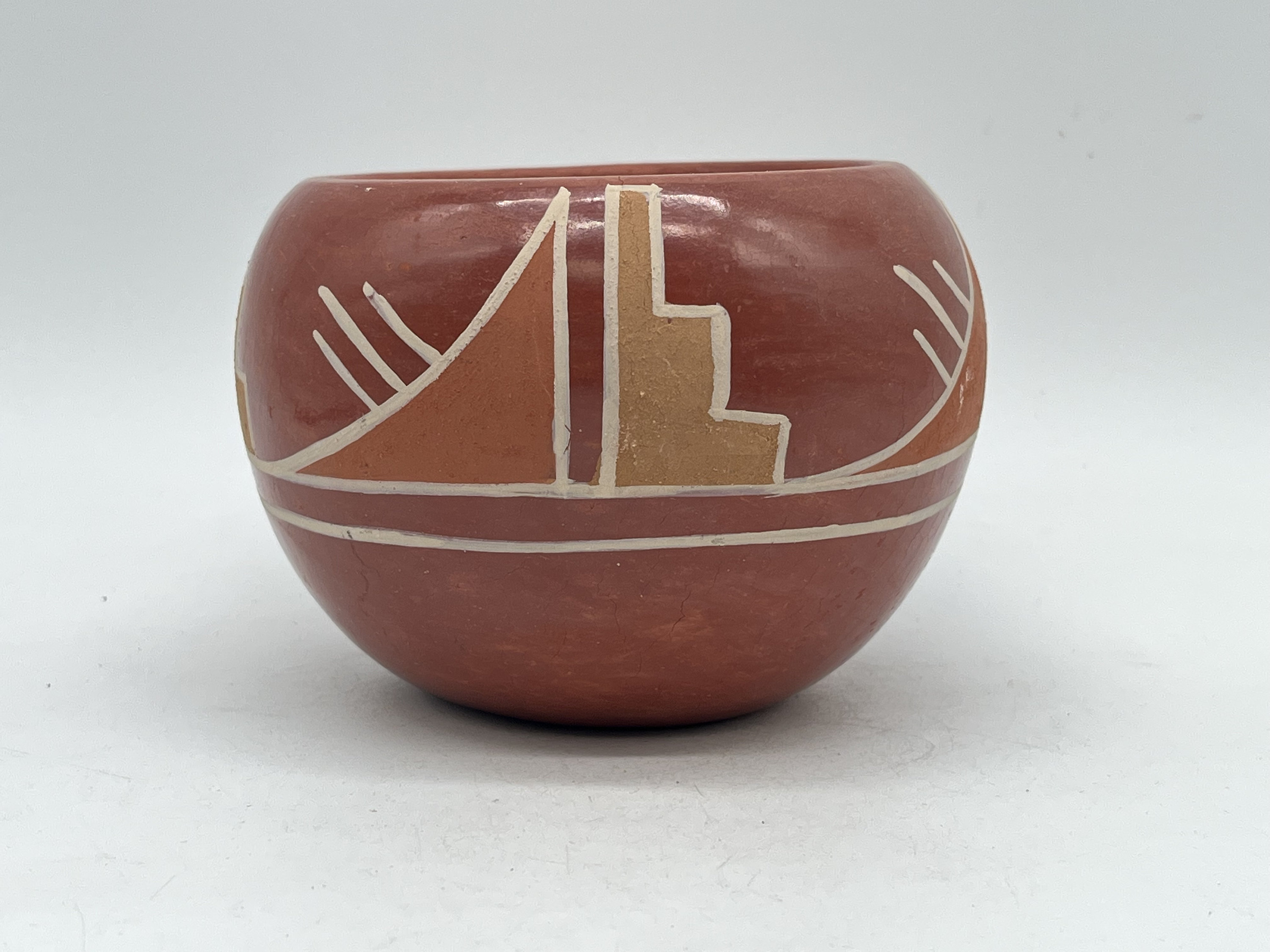 Native American Santa Clara Pottery Bowl Adelaide Sisneros - Etsy