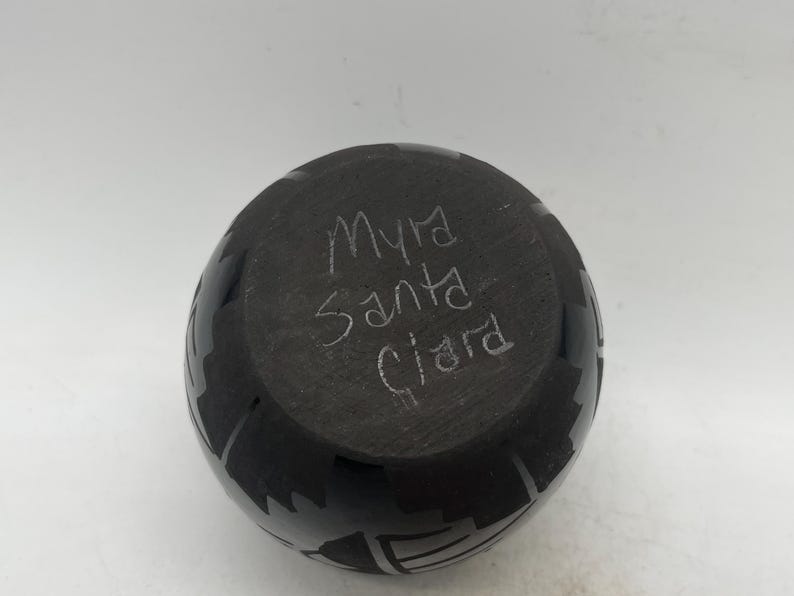 Native American Santa Clara Pottery Bowl Myra Sisneros - Etsy