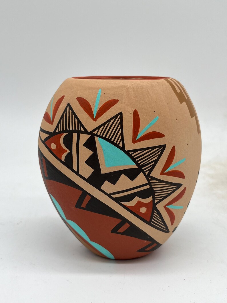 Native American Jemez Pottery Vase MS Toya - Etsy