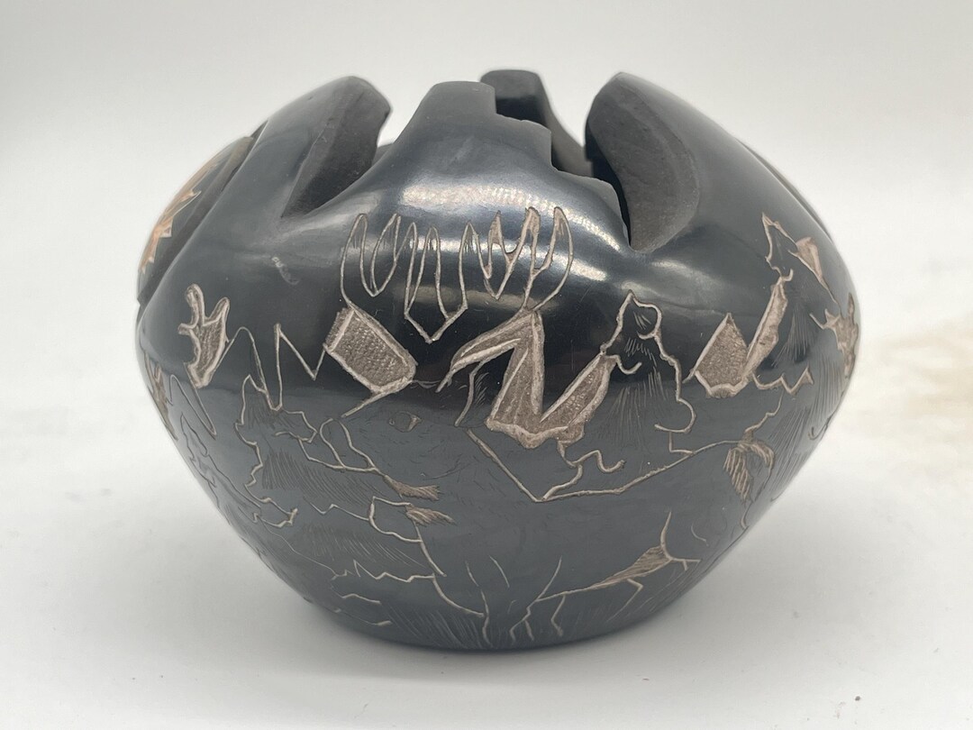 Native American Santa Clara Pottery Vase Eric Tafoya - Etsy
