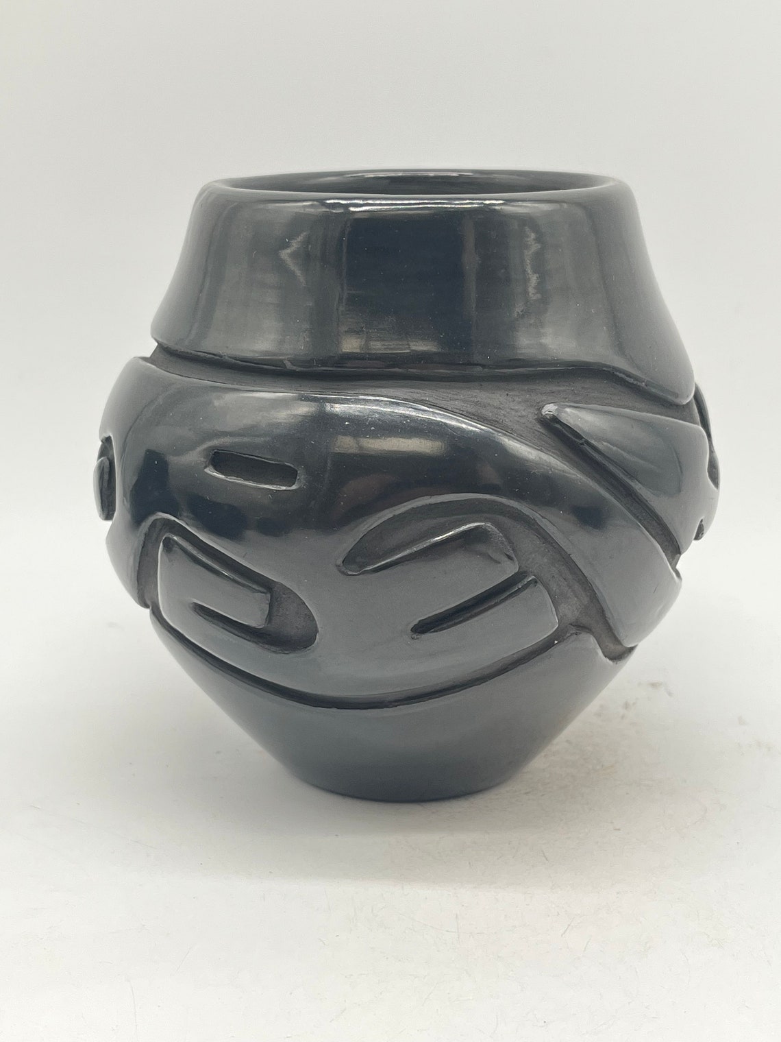 Native American Santa Clara Pottery Vase Stella Chavaria - Etsy