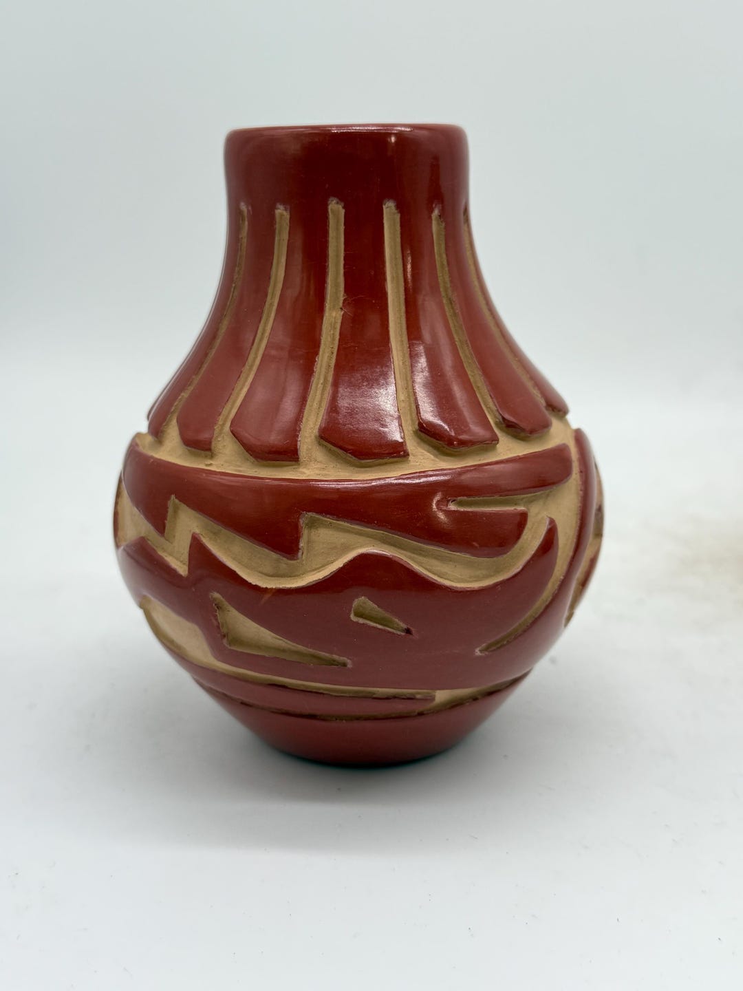 Native American Santa Clara Pottery Vase Denise Chavarria - Etsy
